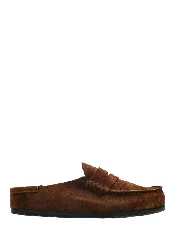BIRKENSTOCK Naples Suede Mules - Brown