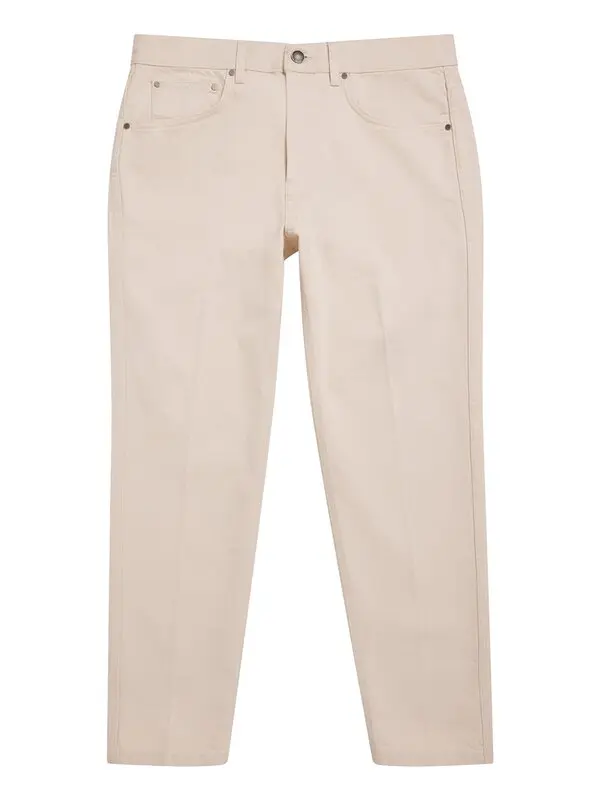 LARDINI Straight Leg Jeans - Ivory