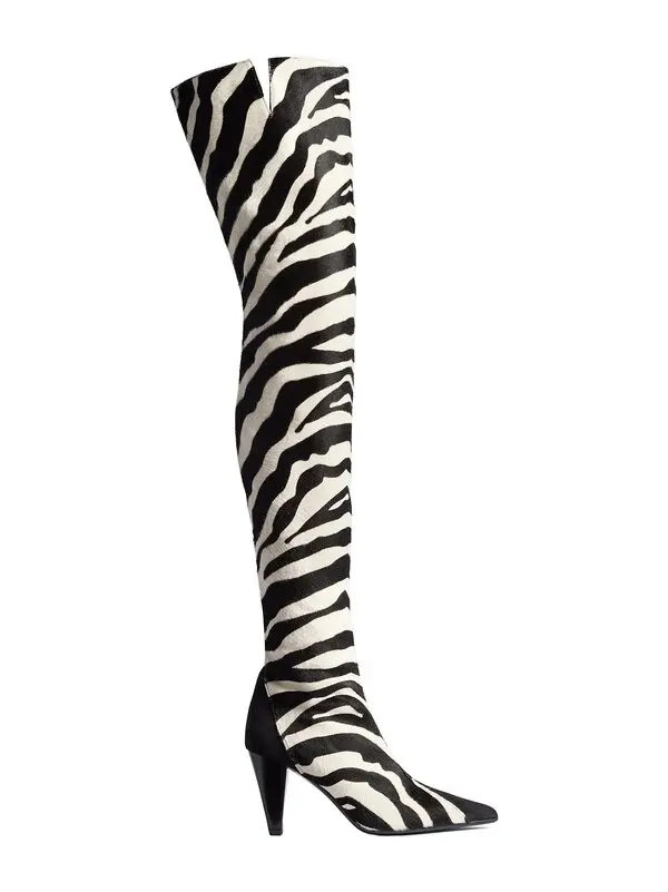 Khaite Harvey Over-the-knee Boot - Black / White