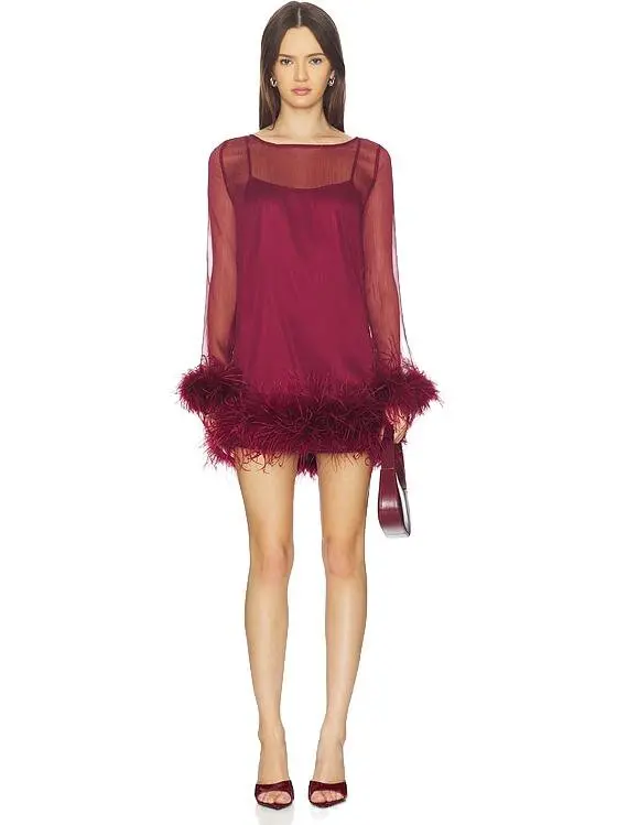 BUBISH Harlow Sheer Mini Dress - Cherry