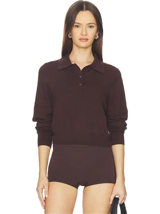 Eterne Long Sleeve Journey Top - Espresso