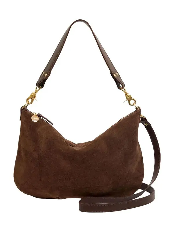 Clare V. Moyen Suede Messenger Bag - Chocolate