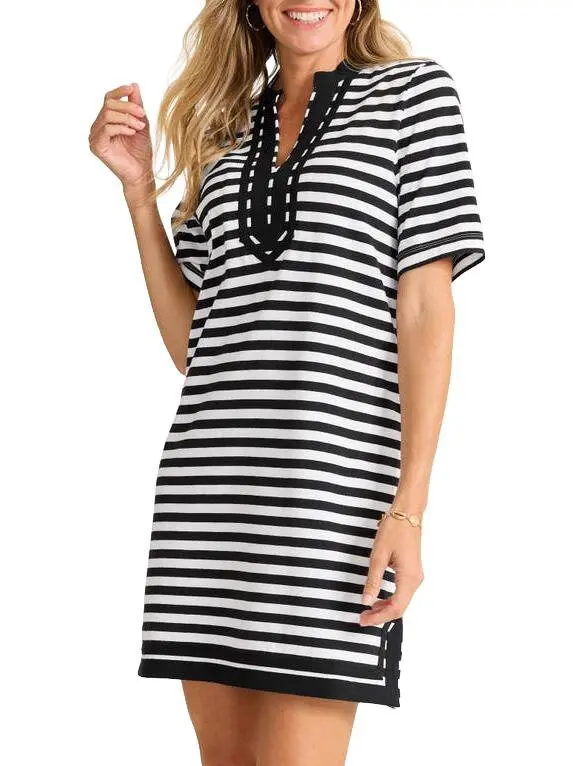 Tommy Bahama Amira Stripe Tunic Dress - Black