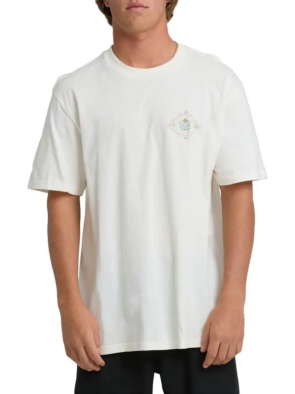 BILLABONG Agave Adventure Division Premium Cotton Graphic T-shirt - Off White