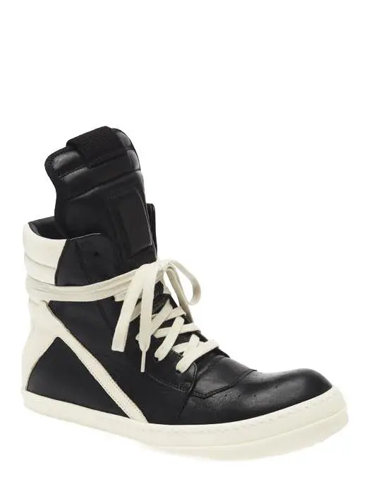 Rick Owens Geobasket High-top Sneakers - Black/milk/milk
