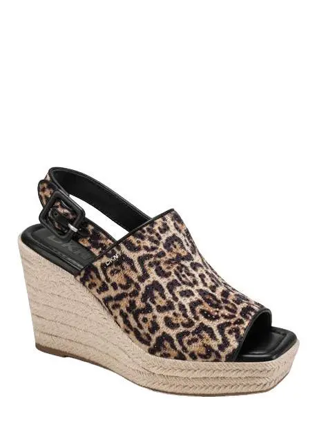 Dkny Coralyn Wedge Slingback Sandals - Natural