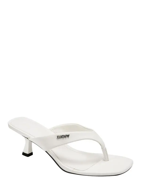Dkny Sculptural Heel Flip Flops - Marshmallow