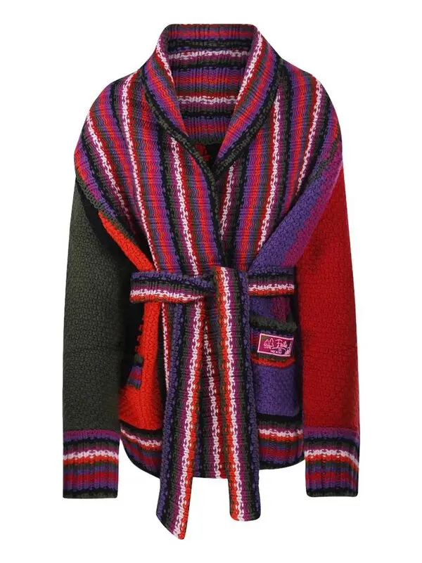 Emilio Pucci Oversized Colorblock Wool Cardigan - Multi