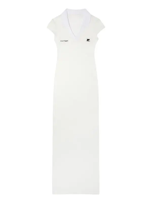 COURRÃ¨GES Courrèges Heritage Sports Polo Long Dress - White