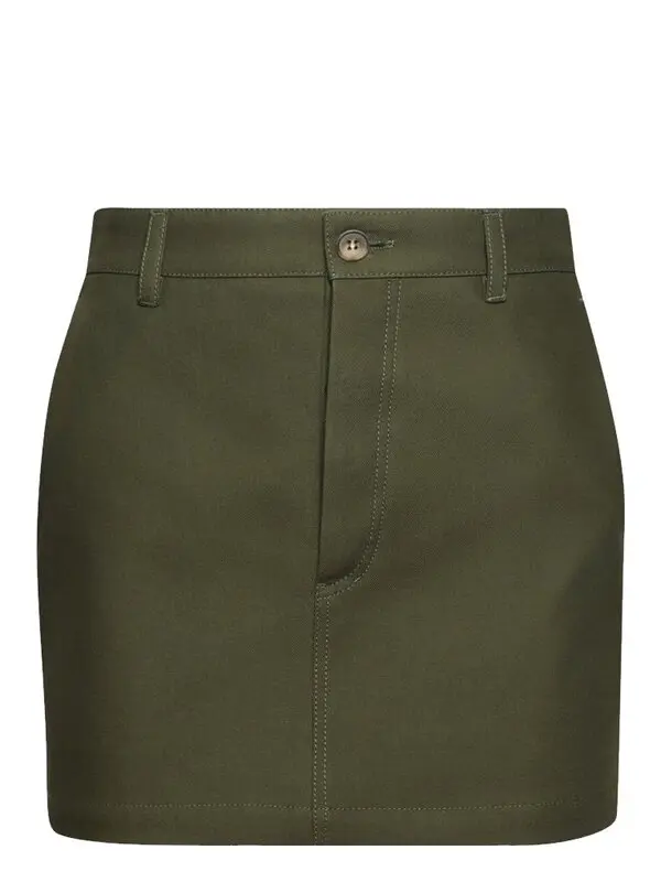 Wardrobe.NYC Drill Mini Skirt - Green