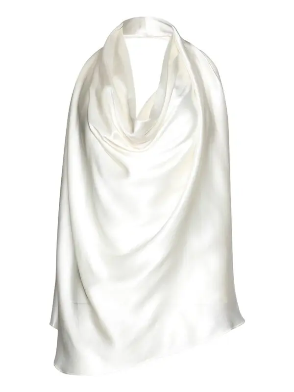 Wardrobe.NYC Satin Halter Blouse - Off White