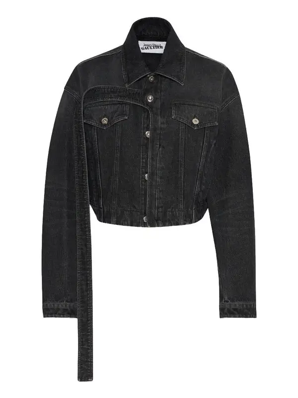Jean Paul Gaultier Vintage Denim Strap Jacket - Black