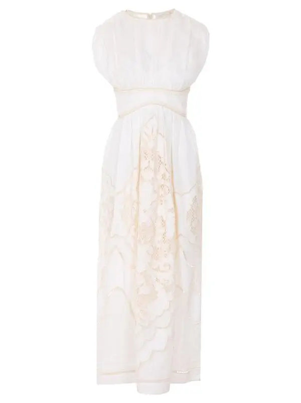 Zimmermann Daylight Waisted Dress - White
