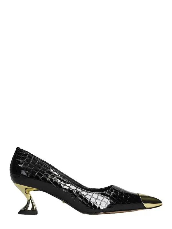 WERNER Pumps With Metal Toe Detail - Black