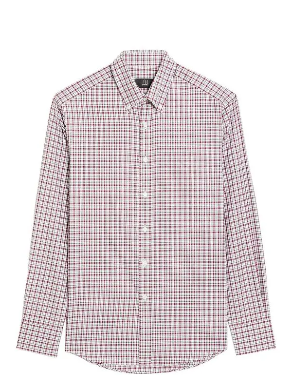 Dunhill Checked Cotton Shirt - Burgundy