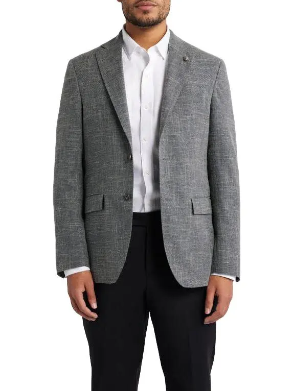 JACK VICTOR Midland Plain Weave Sport Coat - Olive