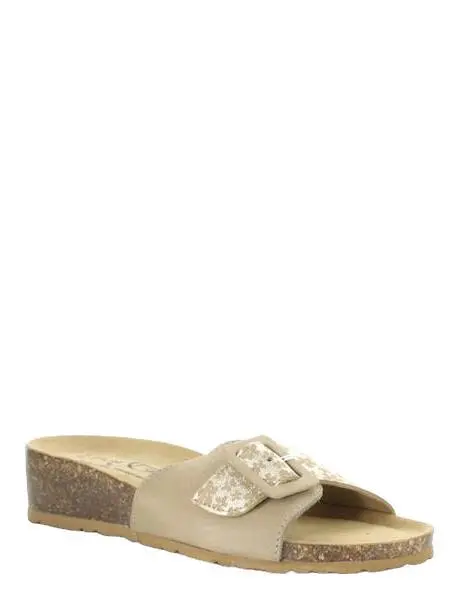 BOS. & CO. Lyra Wedge Slide Sandal - Sabbia