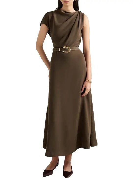 EVER NEW Draped Maxi Dress - Chocolate
