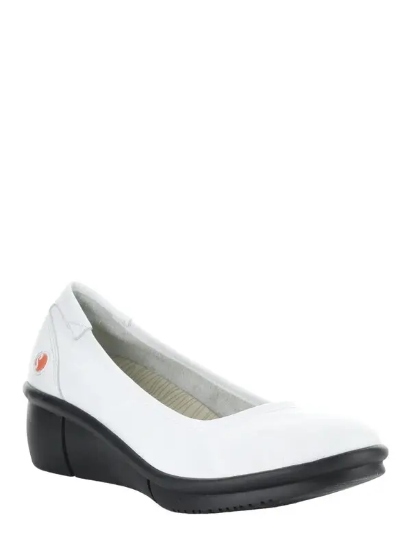 Fly London Platform Wedge Pumps - White