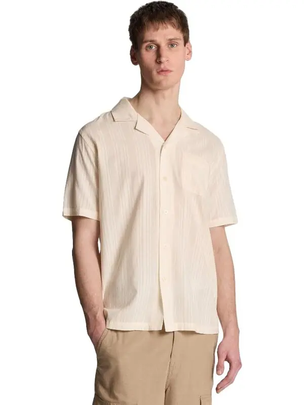 LYLE & SCOTT Broderie Resort Shirt - Natural