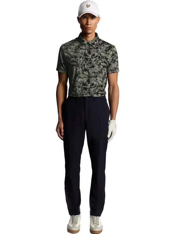 LYLE & SCOTT Golf Digital Floral Polo Shirt - Jet Black