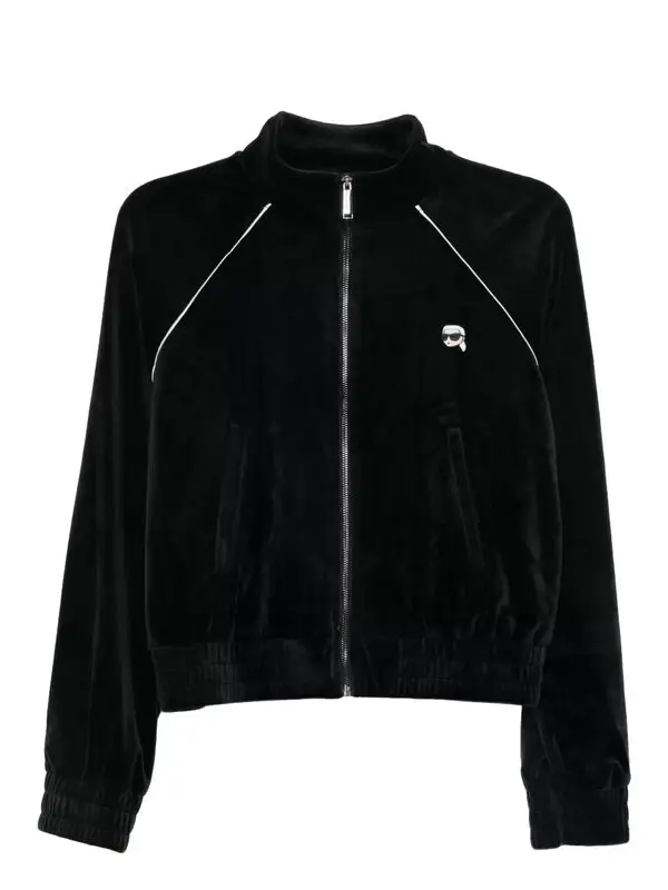 Karl Lagerfeld Ikon Cropped Jacket - Black