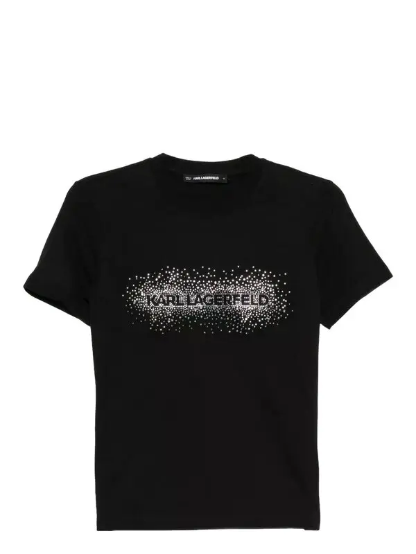 Karl Lagerfeld Rhinestone-embellished Crew-neck T-shirt - Black