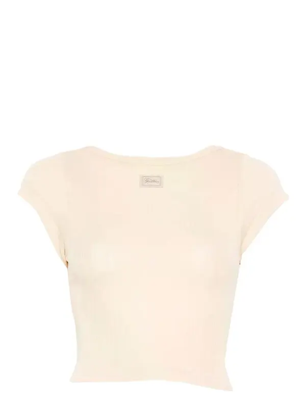 Jean Paul Gaultier Ribbed Short-sleeved T-shirt - Neutrals
