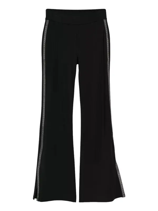 Michael Kors Logo-tape Flared Trousers - Black