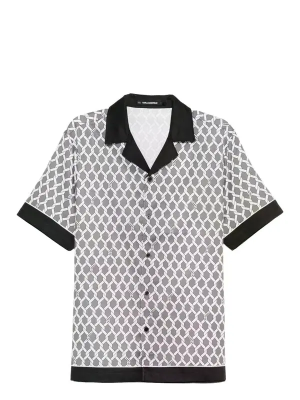 Karl Lagerfeld Aop Sslv Shirt - Grey