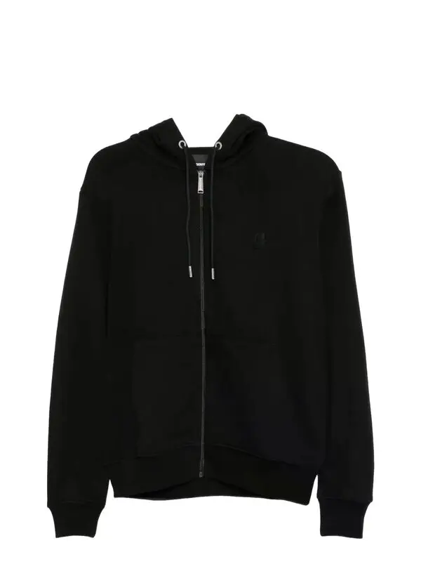 Karl Lagerfeld Kameo Zip Up Hoodie - Black