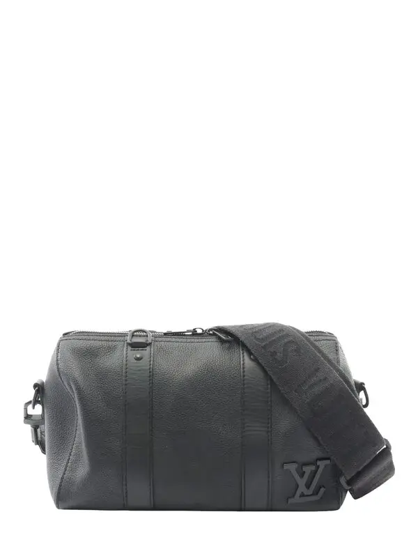 LOUIS VUITTON 2010-2025 Grained Leather City Keepall - Black
