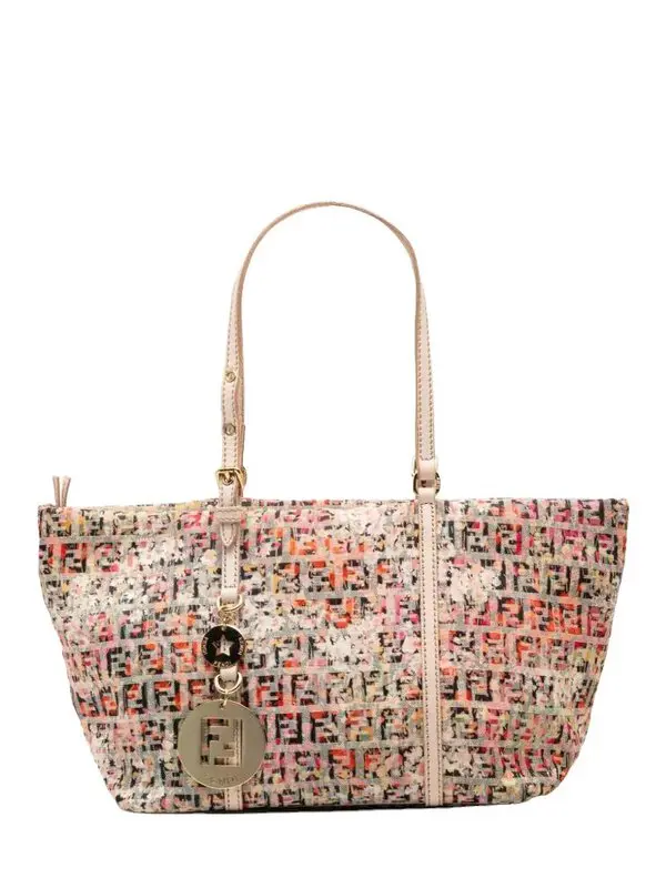 Fendi Mini Zucchino Canvas Floral Superstar Tote Bag - Multicolour