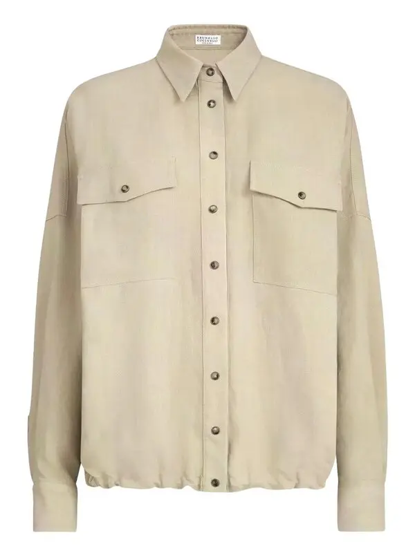 Brunello Cucinelli Patch-pocket Twill Shirt - Neutrals