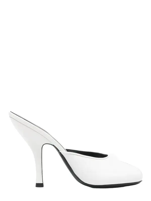 JUDE Leather Mules - White