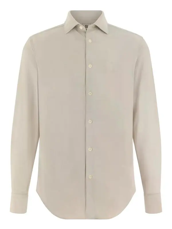 Boggi Milano Tokyo-collar Slim Shirt - Neutrals
