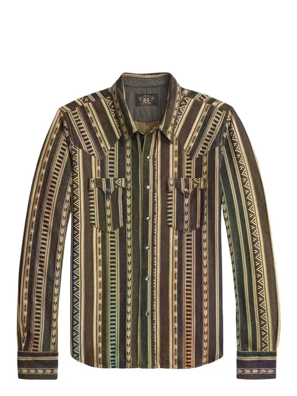 Ralph Lauren Striped Buttoned Shirt - Brown