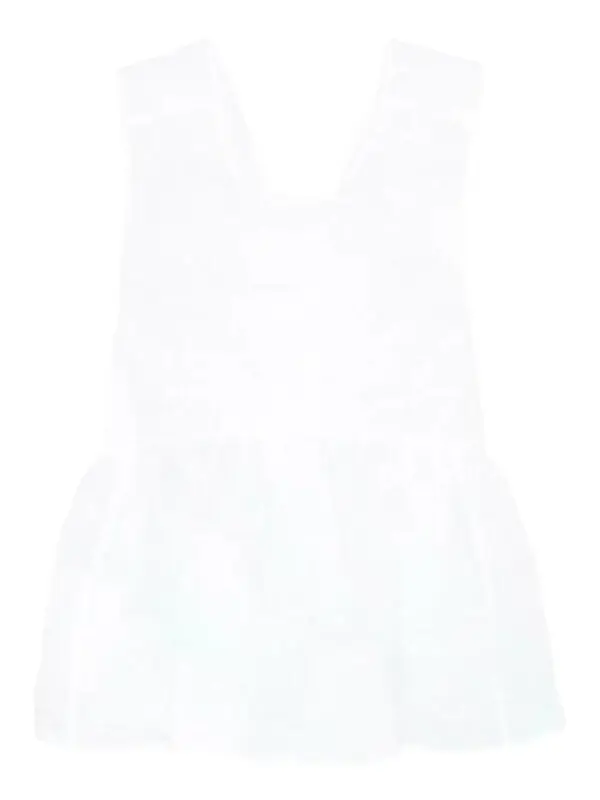 Cecilie Bahnsen Cora Peplum Top - White