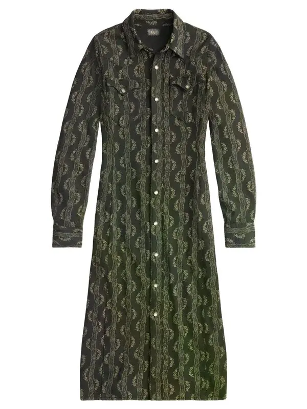 Ralph Lauren Floral Buttoned Shirt Dress - Green