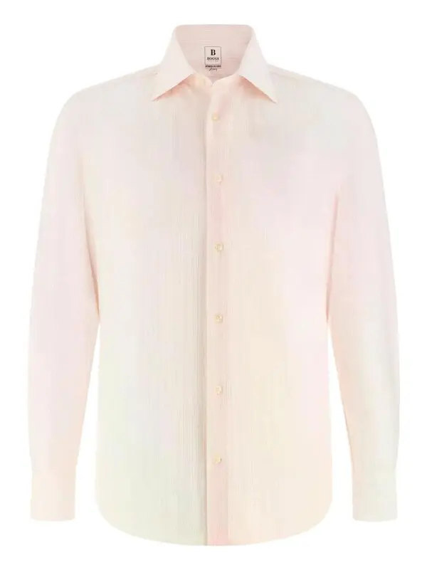 Boggi Milano Striped Collar Shirt - Pink