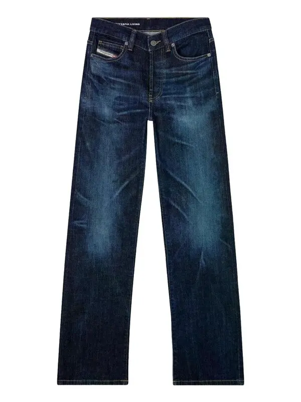 DIESEL 1971 D-sent High-waisted Straight-leg Jeans - Blue