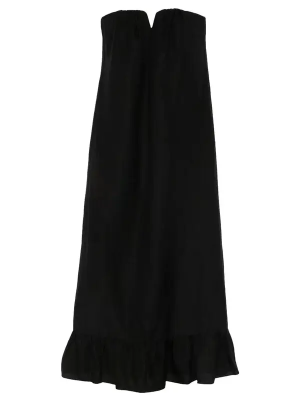 ADRIANA DEGREAS Ruffled Maxi Dress - Black