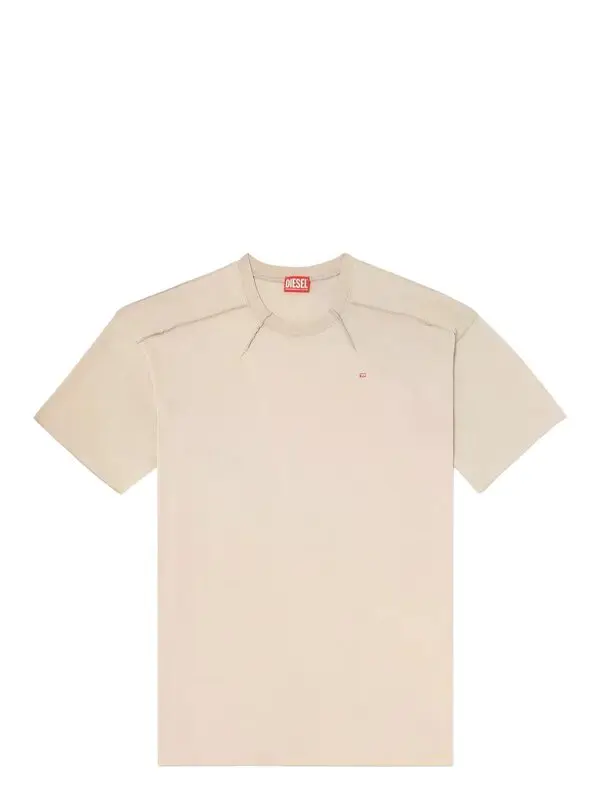 DIESEL® T-crahor-boxt External-stitch Logo-embroidered T-shirt - Neutrals