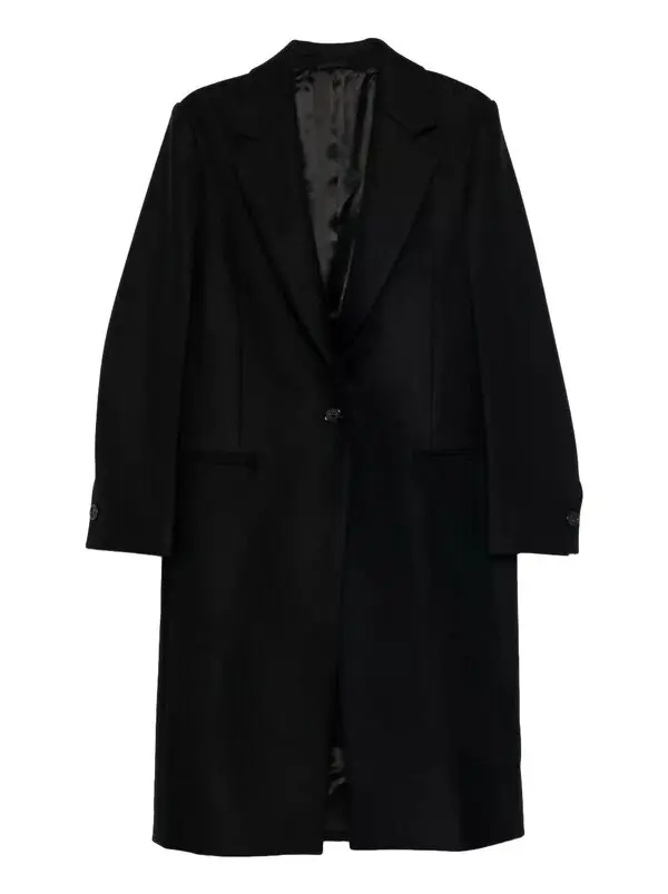 TOTEME Single-breasted Wool Coat - Black