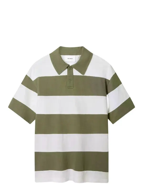 Axel Arigato Striped Polo Shirt - Green