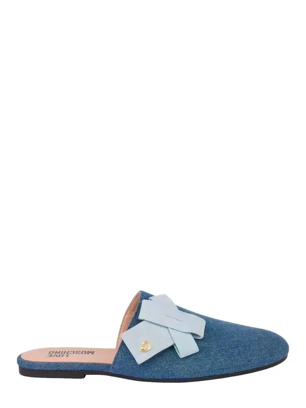 Moschino Bow Detail Mules - Blue