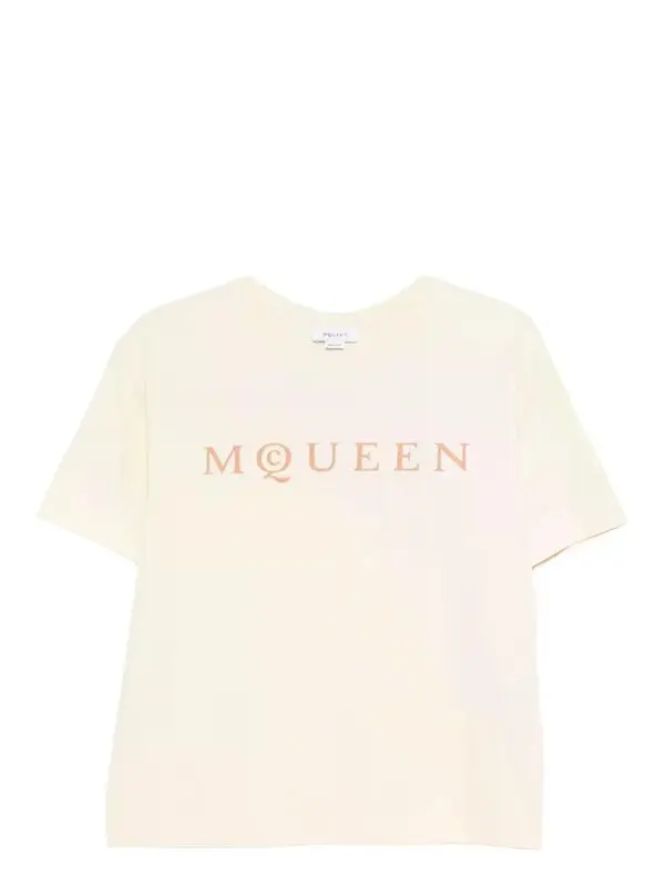 Alexander McQueen Logo T-shirt - Neutrals