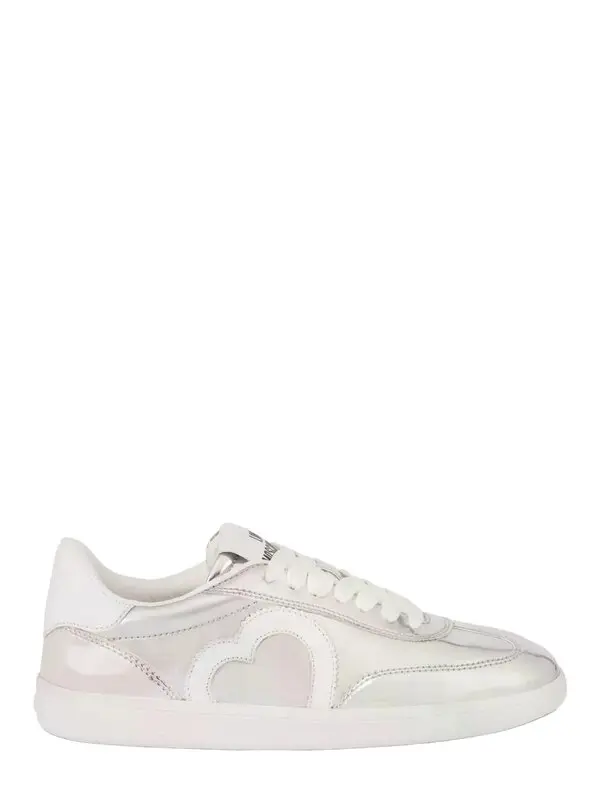 Moschino Heart Appliqué Sneakers - Silver