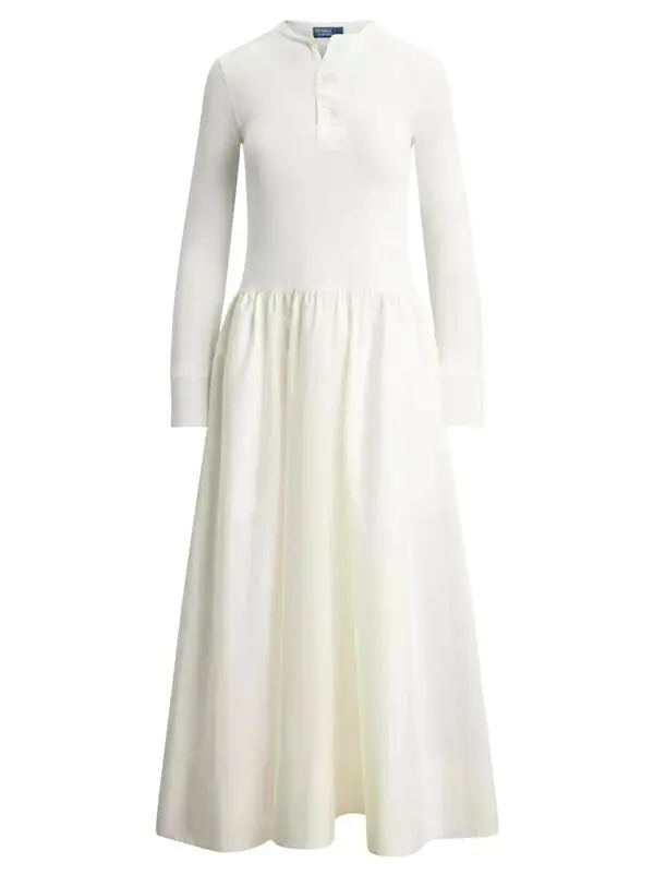 Polo Ralph Lauren Henley-style Maxi Dress - White