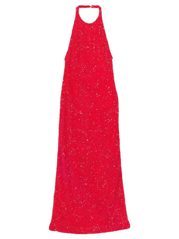 Tove Colette Sequin Maxi Dress - Red